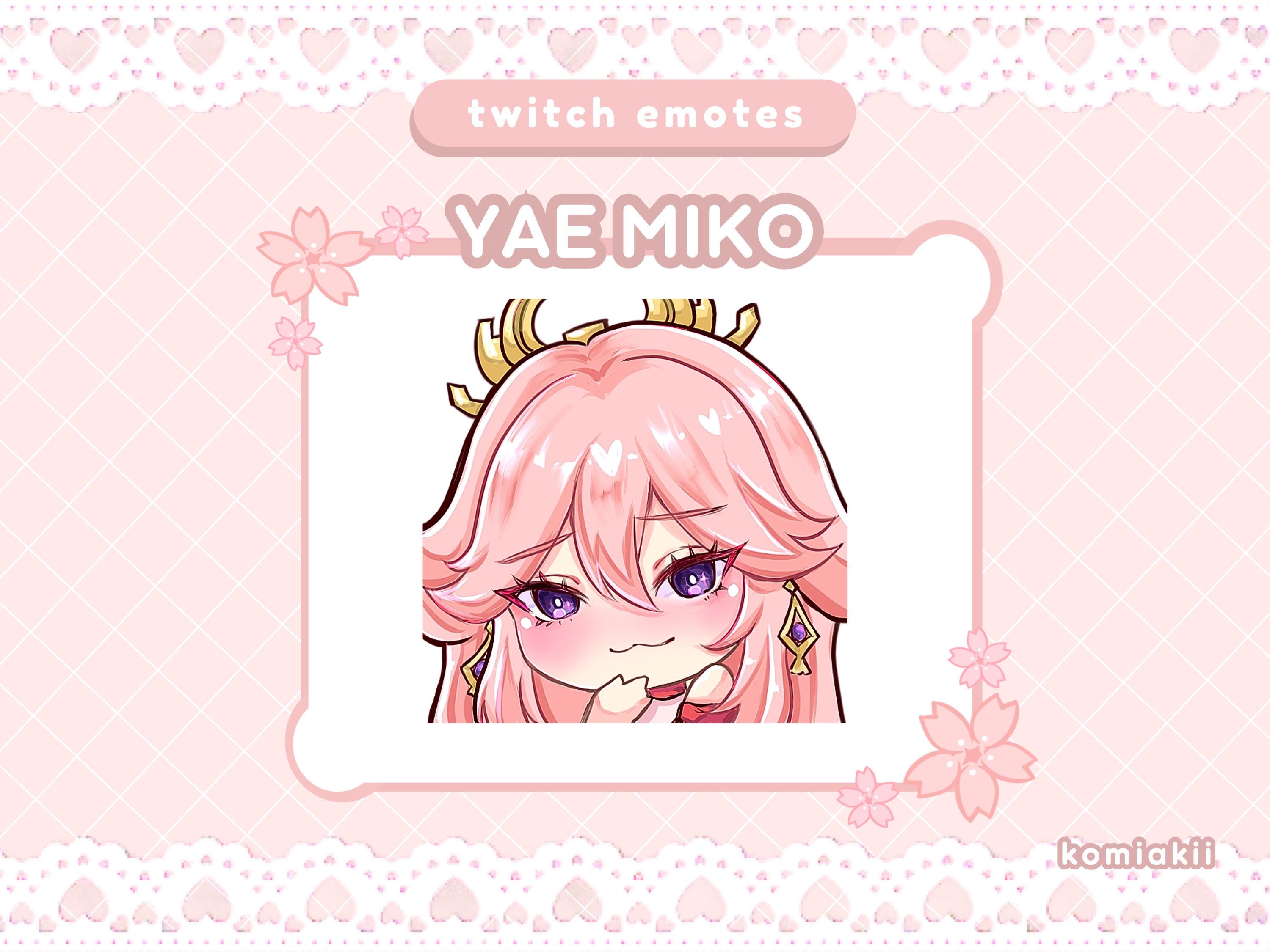 Genshin Impact Yae Miko Emote [SET] for Twitch, Discord and Youtube ...