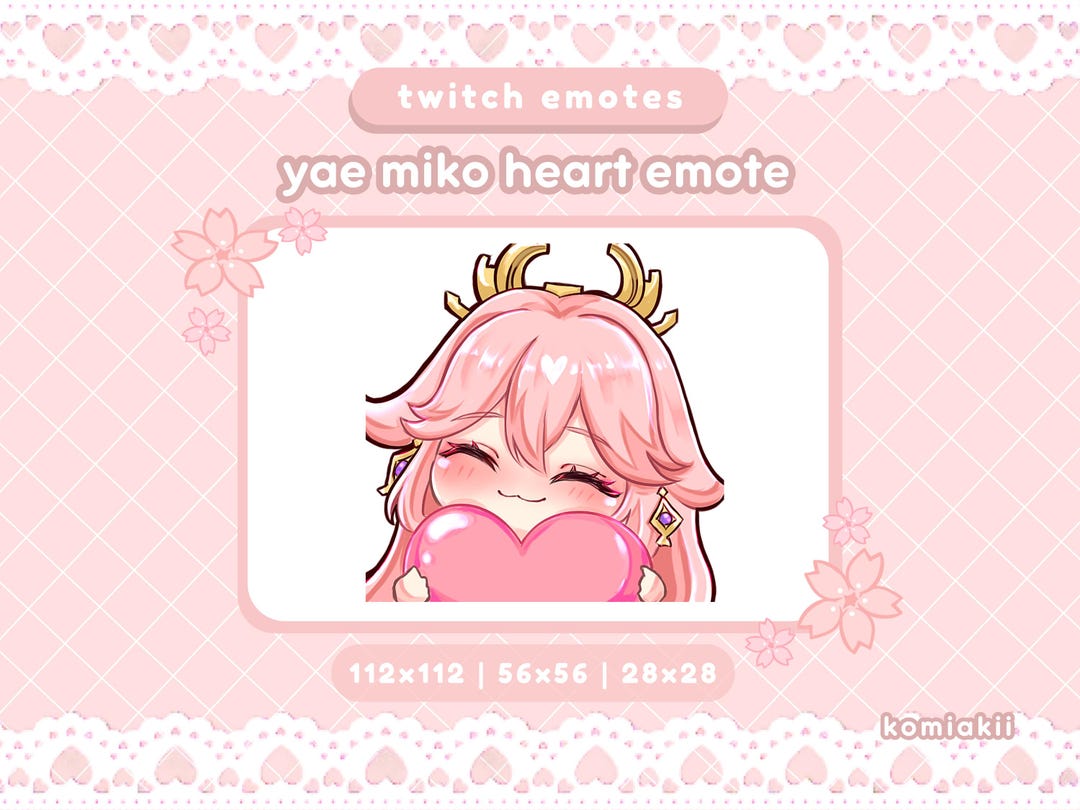 Genshin Impact Yae Miko Heart Emote for Twitch, Discord and Youtube - Etsy