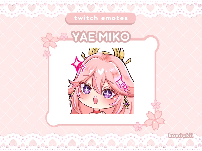 Genshin Impact Yae Miko Emote SET for Twitch, Discord and Youtube ...