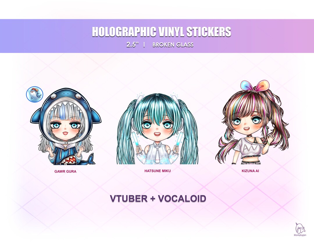 STICKERS : Vtuber & Vocaloid holographic - Etsy