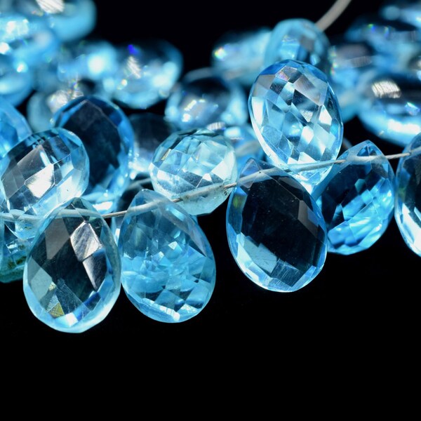 Blue Topaz Briolette - Etsy