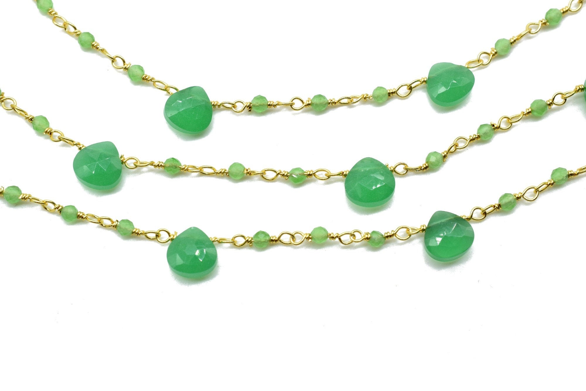 Verde ónix 2mm Rosario Cadena con cuentas Verde ónix corazón - Etsy España