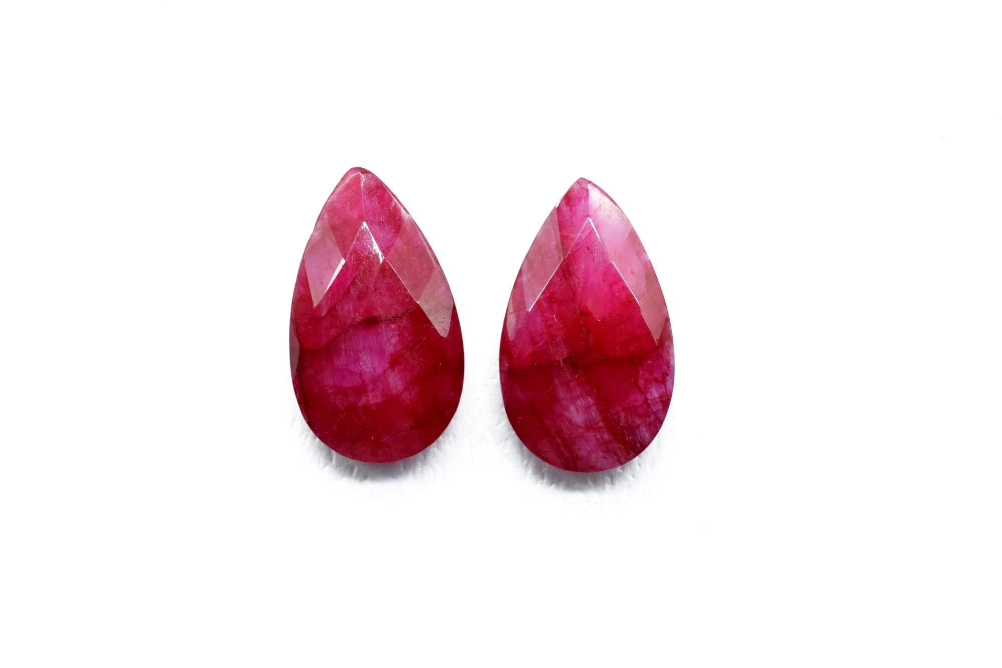 Natural Ruby Faceted Pear Shape Briolettes12x20mm Ruby Pear - Etsy UK