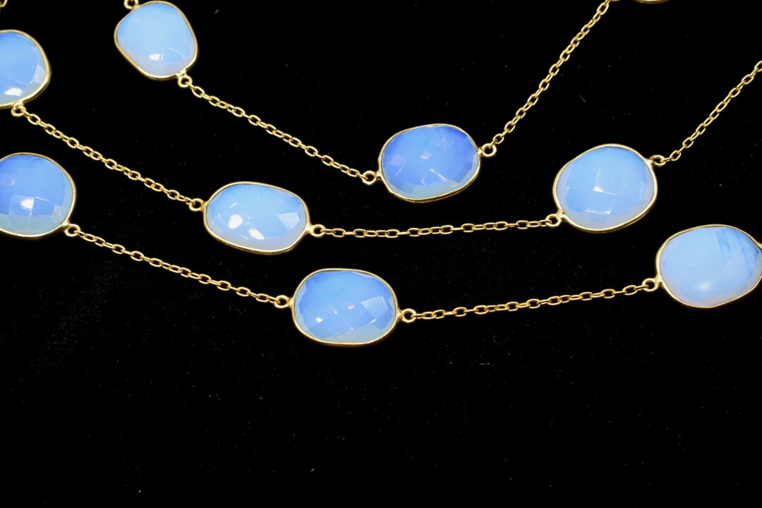 Opalith Facettierte Lünette Verbinder Station Gliederkette,Opalith ...