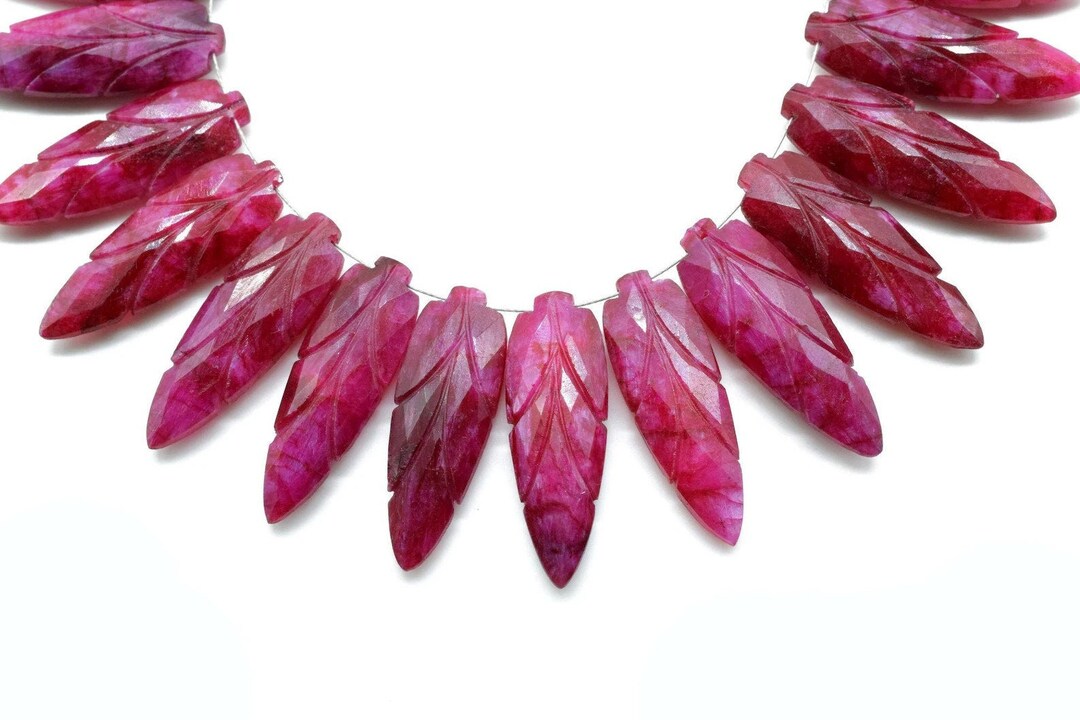 Natural Ruby 10x30mm Carved Briolettes,handmade Carving Briolettes,ruby ...