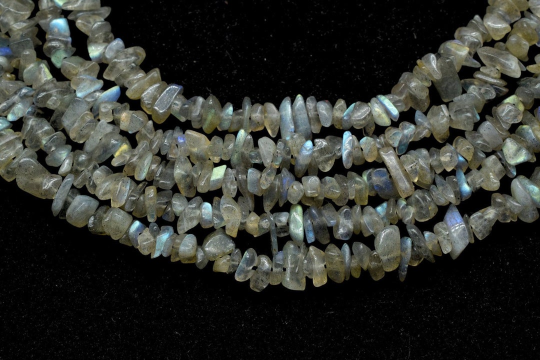 Labradorite Chip Beads Strand,genuine Natural Labradorite Loose Beads ...