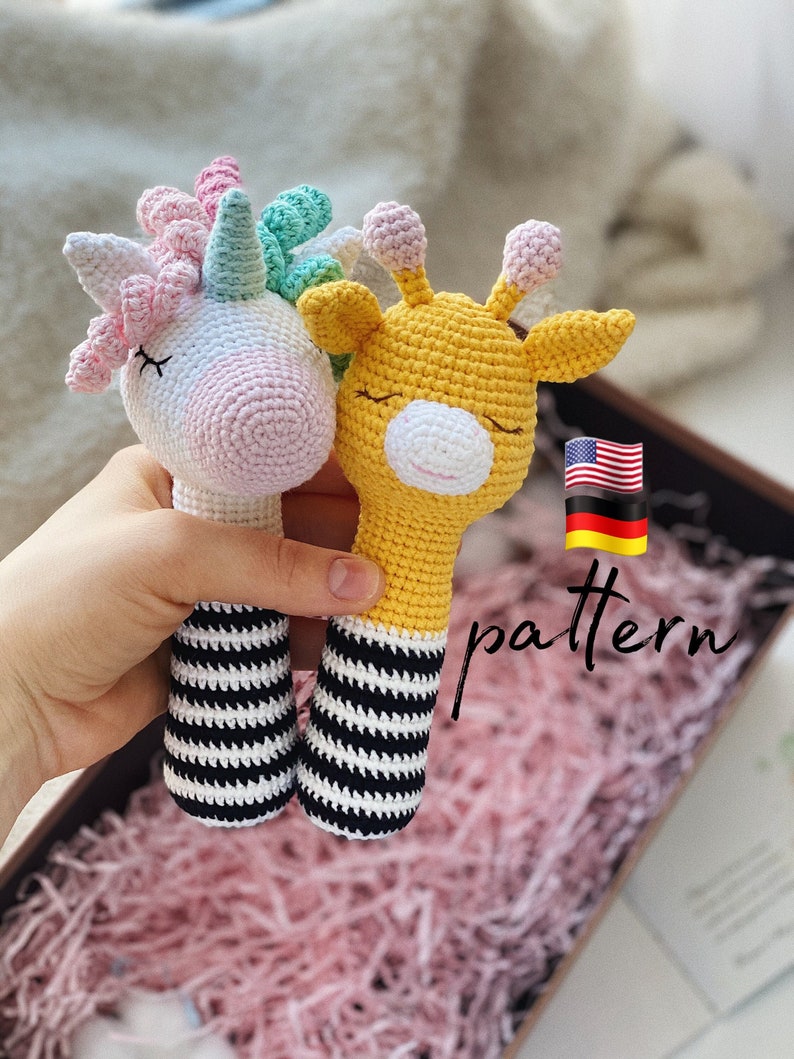 Amigurumi Pattern / Baby Rattle Set of 2 Patterns / Baby Toys - Etsy