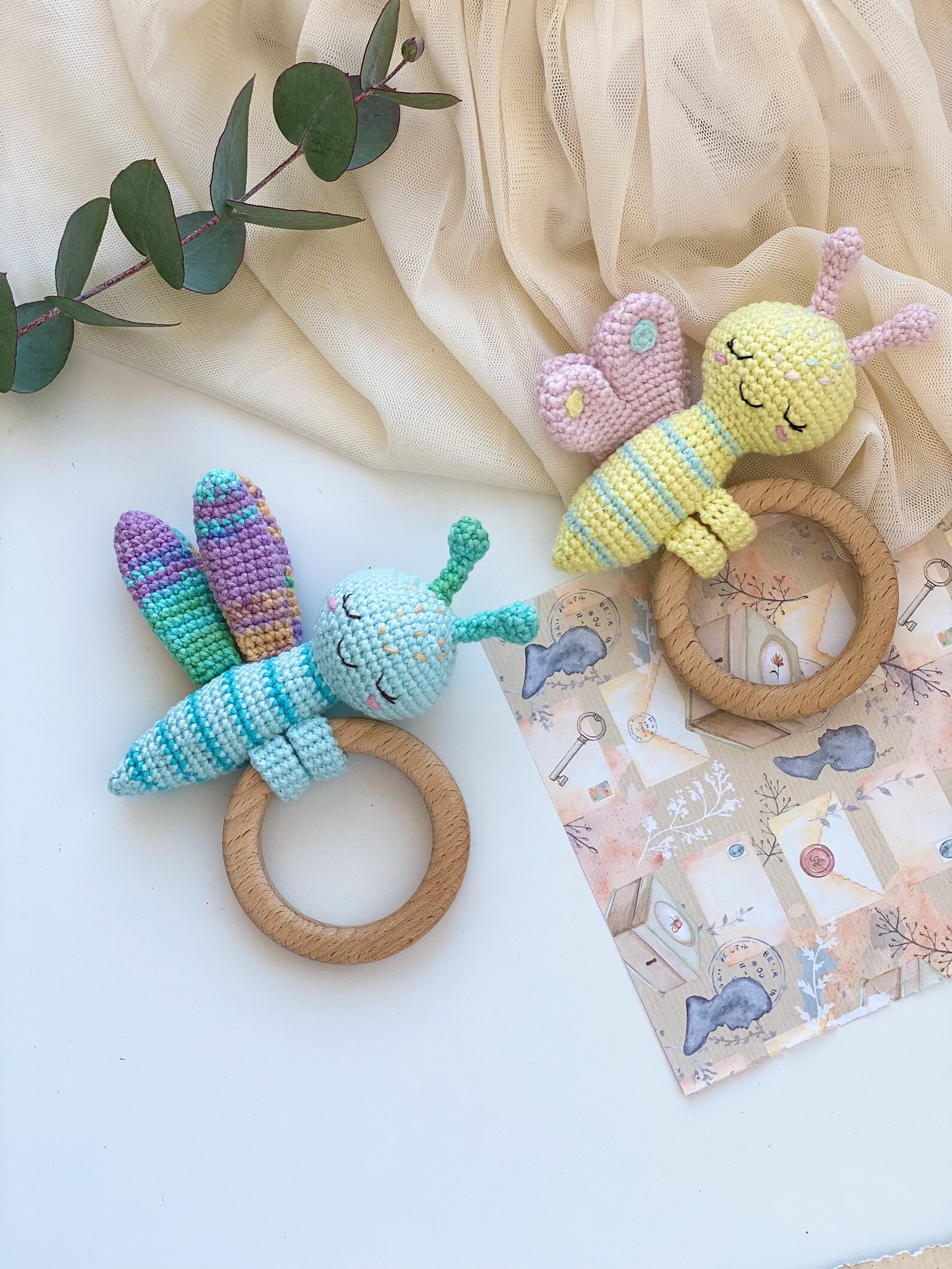 Baby Rattle Toys CROCHET PATTERNS Set of 4 PATTERNS Crochet - Etsy