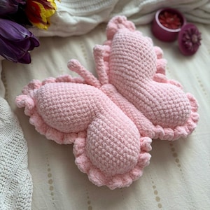 Crochet Butterfly Pillow Pattern, Plush Amigurumi Butterfly Cushion PDF ...