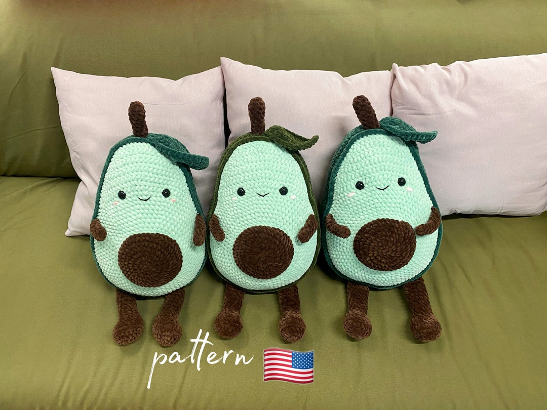 Avocado Plush Pattern / Crochet Avocado / Amigurumi Pattern / Crochet ...