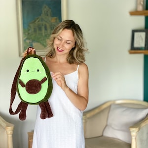Backpack Avocado Crochet Pattern / Cute Crochet Plush Backpack for Kids ...