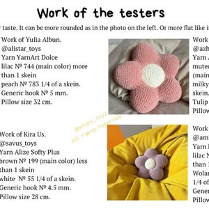 Flower Crochet Patterns / Set of 2 Crochet Pillow Patterns / Crochet ...