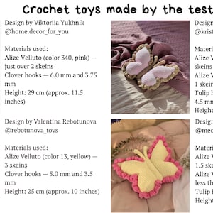 Crochet Butterfly Pillow Pattern, Plush Amigurumi Butterfly Cushion PDF ...