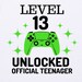 Level 13 Unlocked Official Teenager SVG, Birthday Boy Svg, Birthday ...