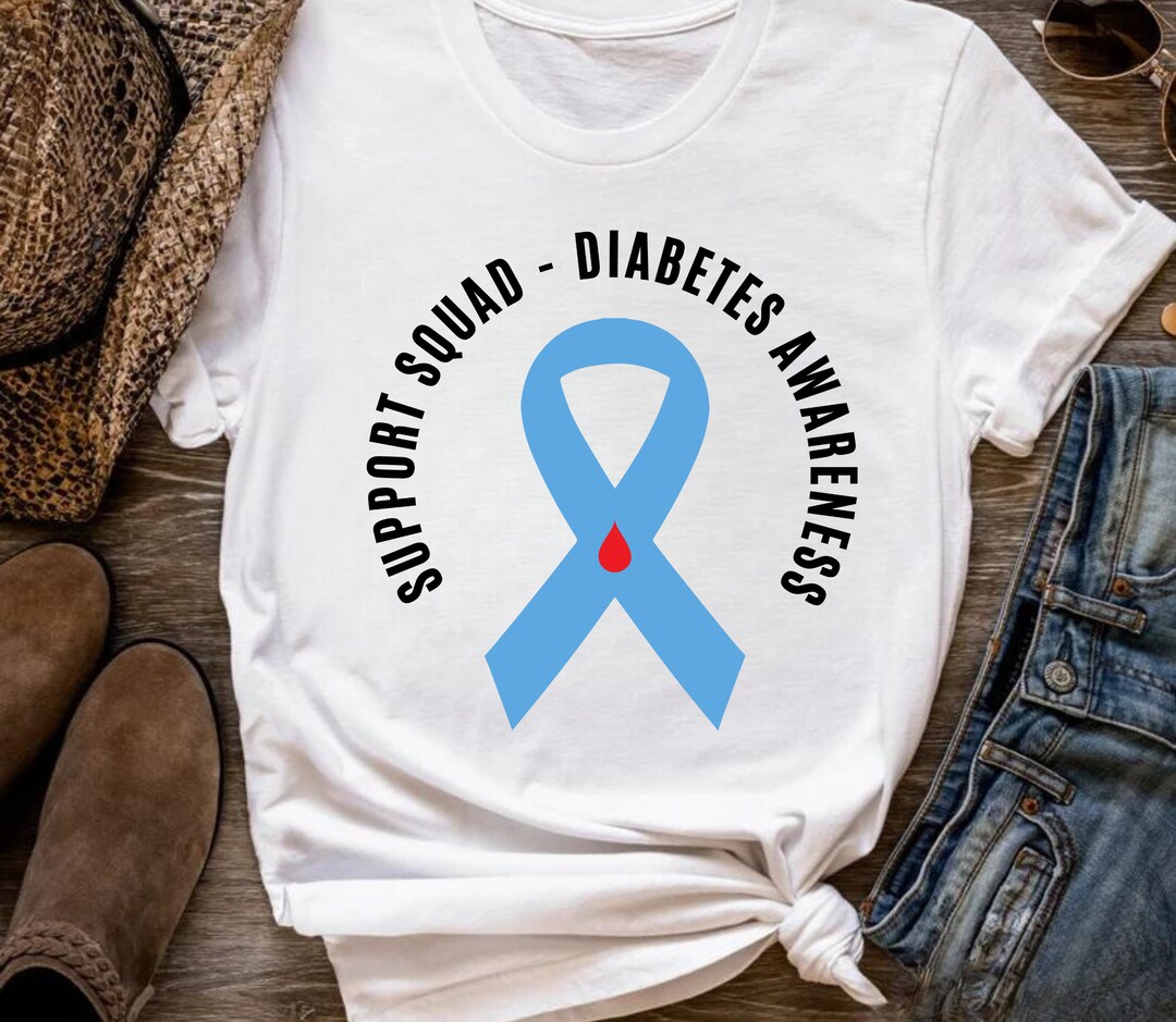 In November We Wear Blue SVG PNG, Diabetes Support Svg, Support Squad ...