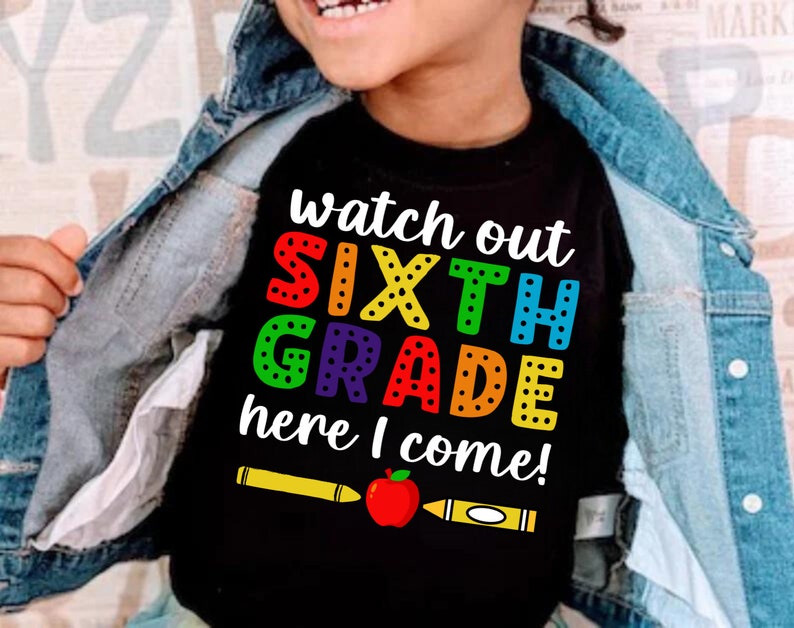 6th Grade SVG: Back to School Shirt Design (digital Download) - Etsy Canada