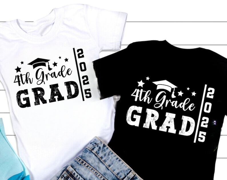 4th Grade Graduation SVG PNG: Class of 2025 Shirt Design (digital ...