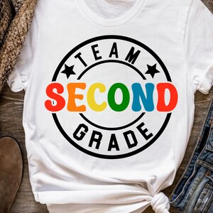 Team Second Grade Svg, 2nd Grade Squad Svg, First Day of School Svg ...