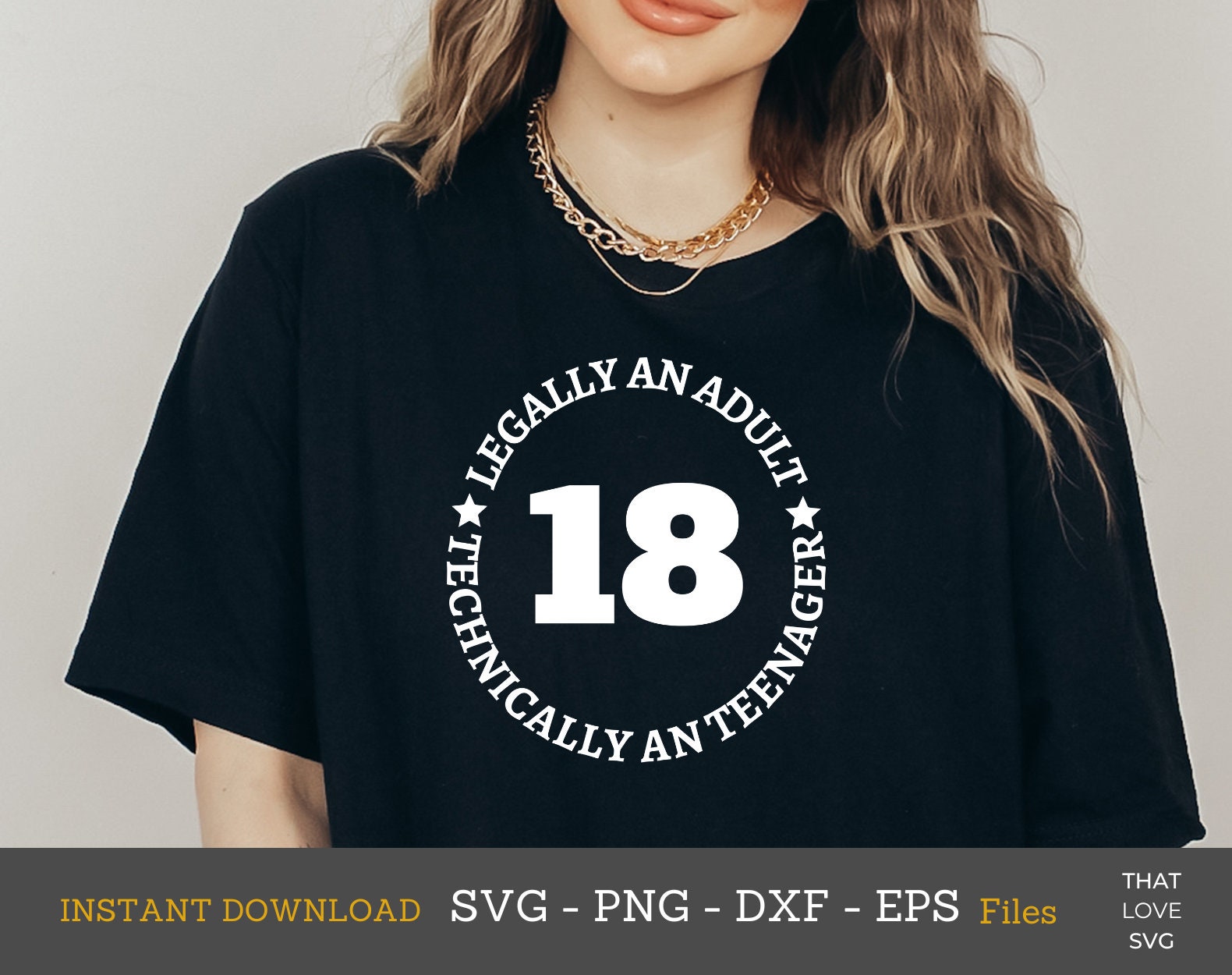 Legally Adult Technically Teenager SVG PNG, 18th BIRTHDAY Shirt Cricut ...