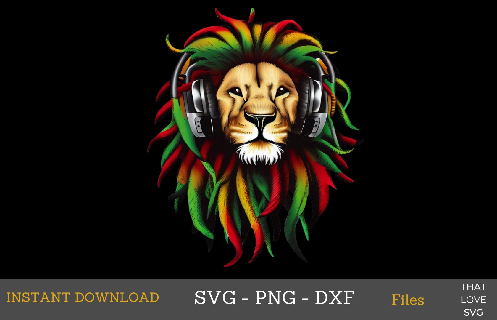 Rasta Lion Stencil