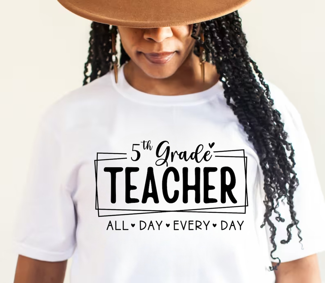 5th Grade Teacher SVG: Back to School Shirt Design (digital Download ...