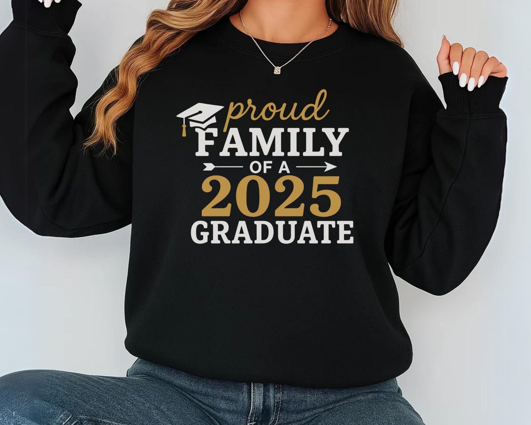 Proud Family Graduate 2025 SVG: College Graduation Shirt Design (PNG ...