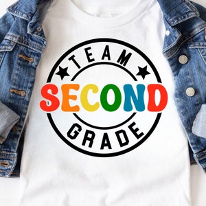 Team Second Grade Svg, 2nd Grade Squad Svg, First Day of School Svg ...