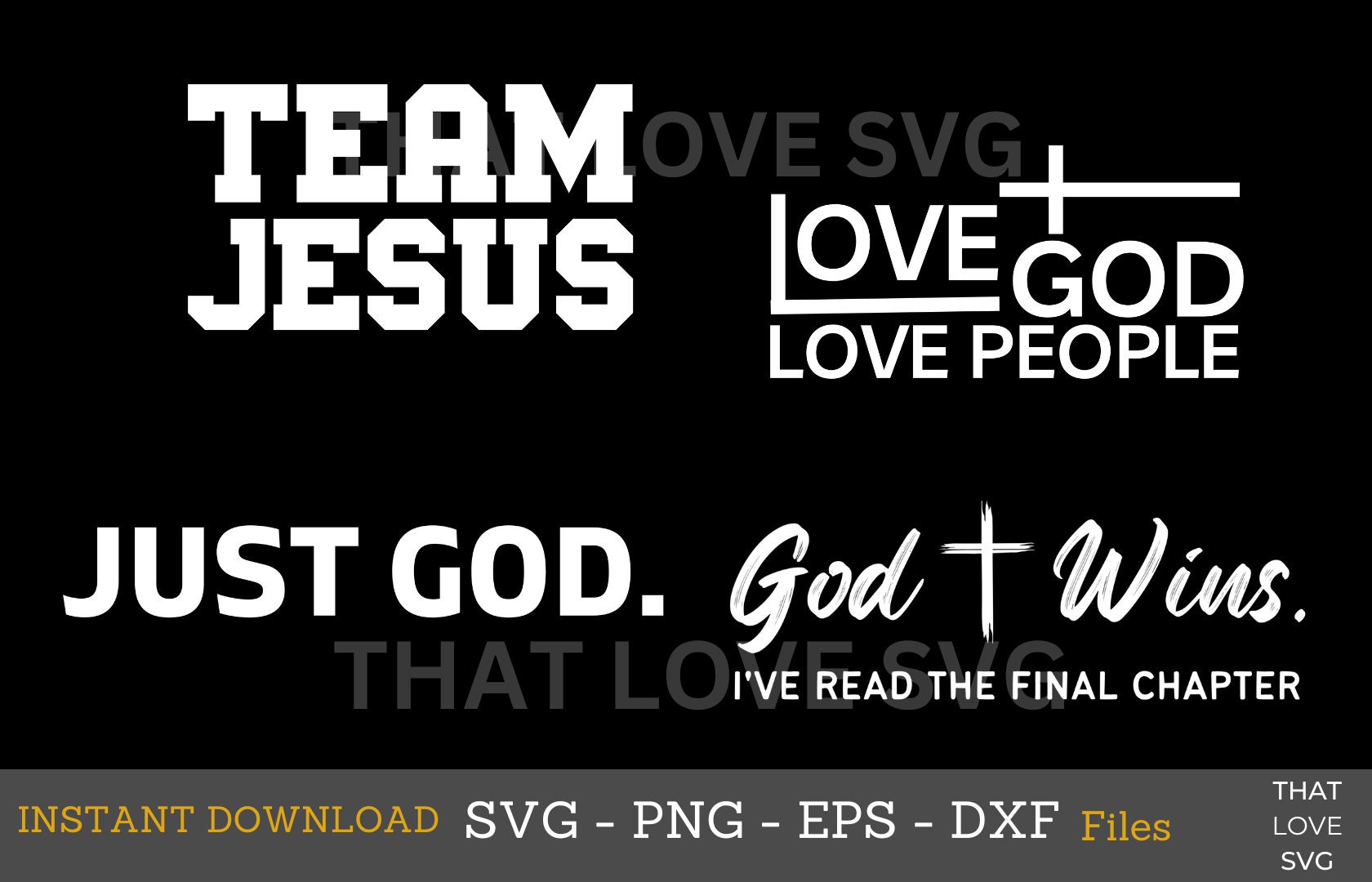 Christian SVG Bundle: Religious Scripture, God Wins (digital Download ...