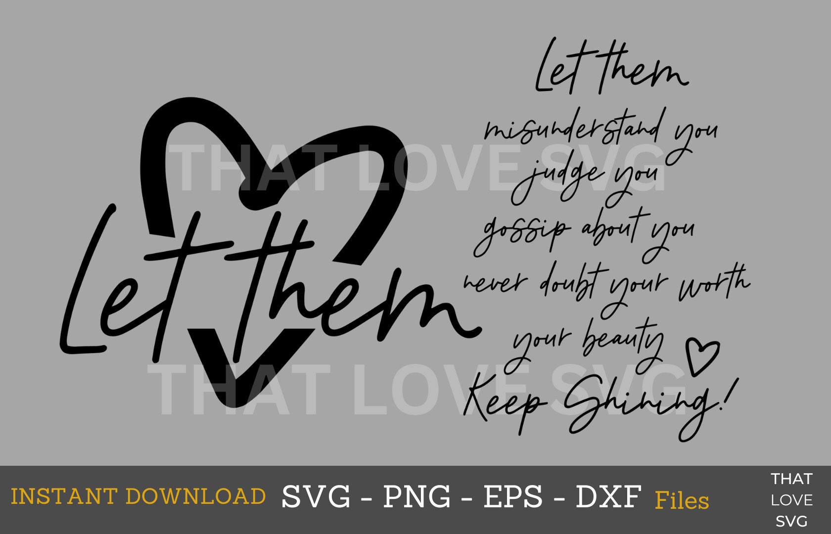 Let Them SVG Keep Shining Svg Inspirational Svg Self Worth - Etsy