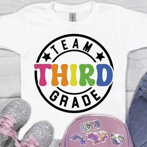 Team Third Grade Svg 3rd Grade Squad Svg First Day of School - Etsy