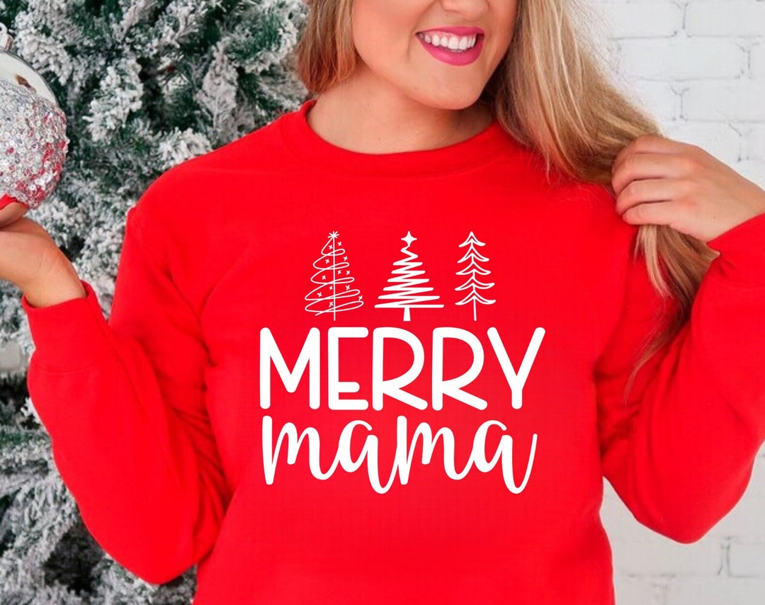 Merry Mama Christmas SVG: Holiday Mom Design (PNG, PDF) - Etsy