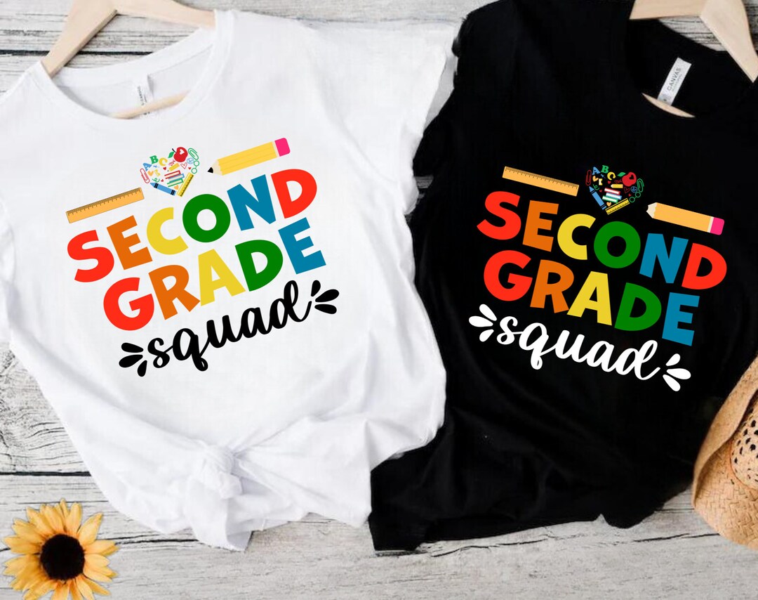 Second Grade Squad Svg, 2nd Grade Svg, First Day of School Svg, Back to ...