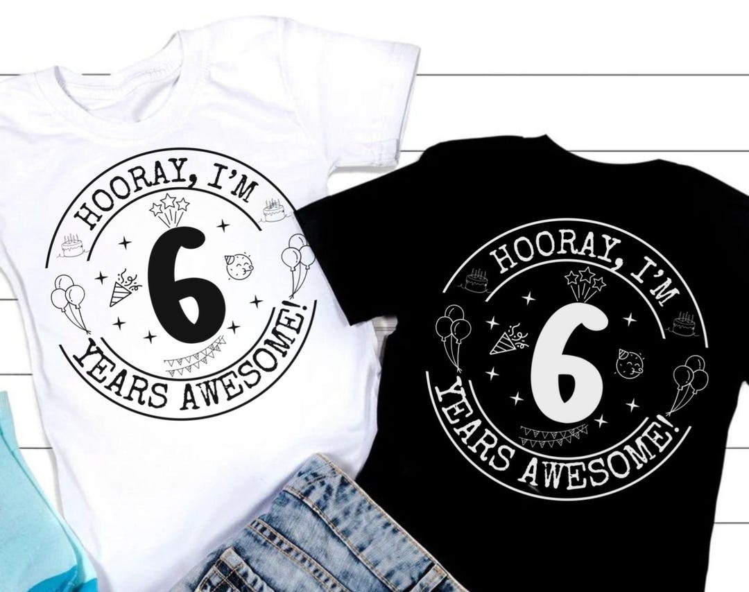 Sixth Birthday SVG, Number 6, DIY Cricut Cut File (digital Download) - Etsy