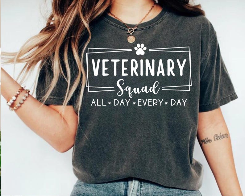 Veterinary Squad SVG PNG, Vet Tech Gift, Paw Print, Stethoscope ...