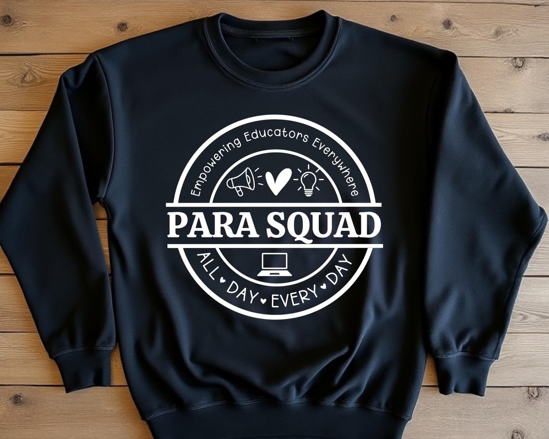 Para Squad Svg: Paraprofessional & Sped Teacher Design (digital ...