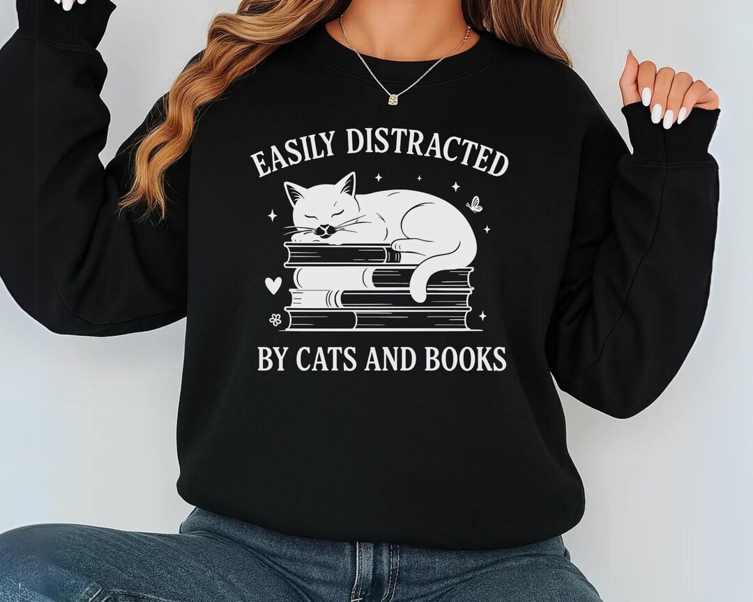 Cat Lover Svg, Funny Cat and Books Svg, Bookish Clipart, Cat Owner Gift ...