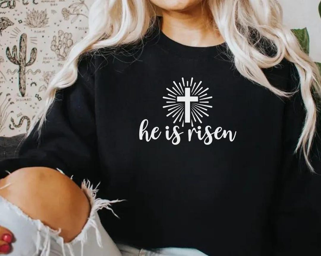 He is Risen SVG PNG PDF, Easter Cross Svg, Easter Svg, Christian Svg ...