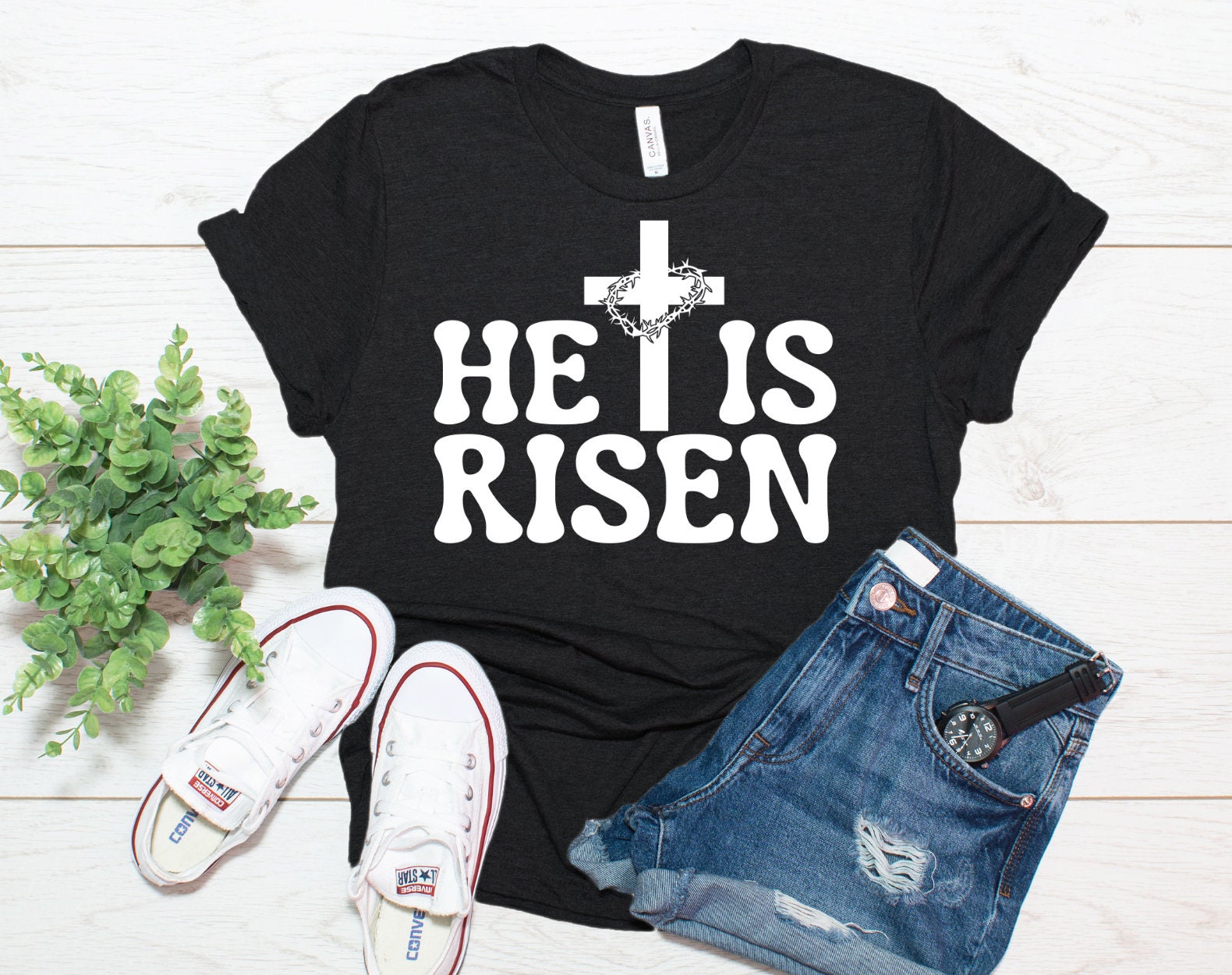 He is Risen SVG PNG Easter Cross Svg Easter Svg Christian - Etsy
