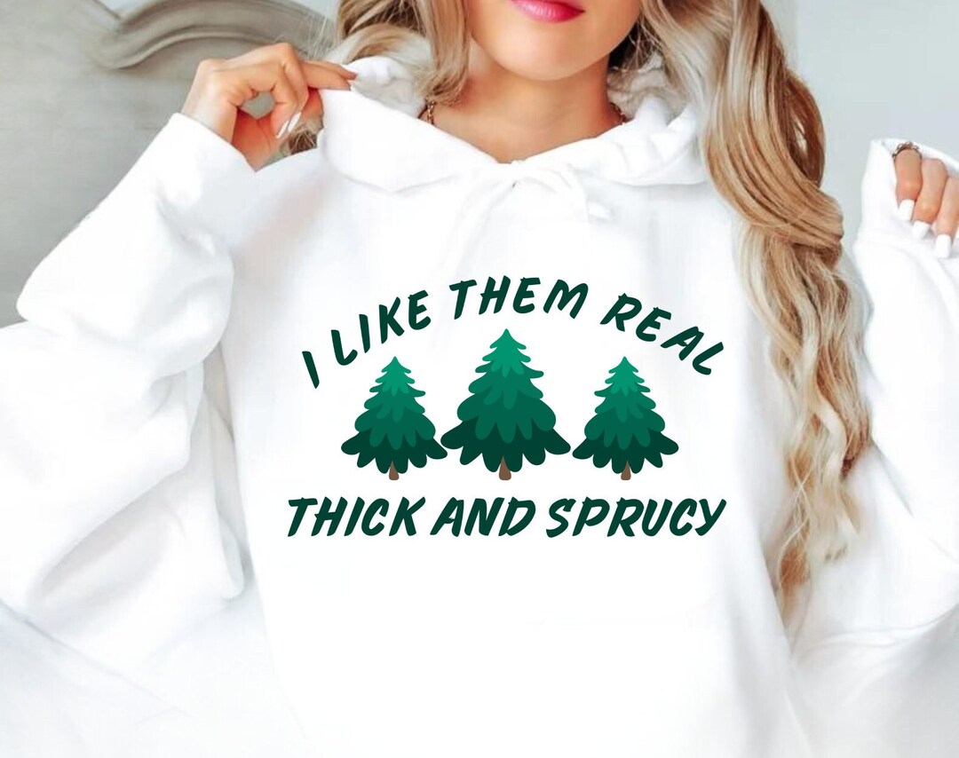 Funny Christmas Tree SVG: Thick and Sprucy Design (digital Download) - Etsy
