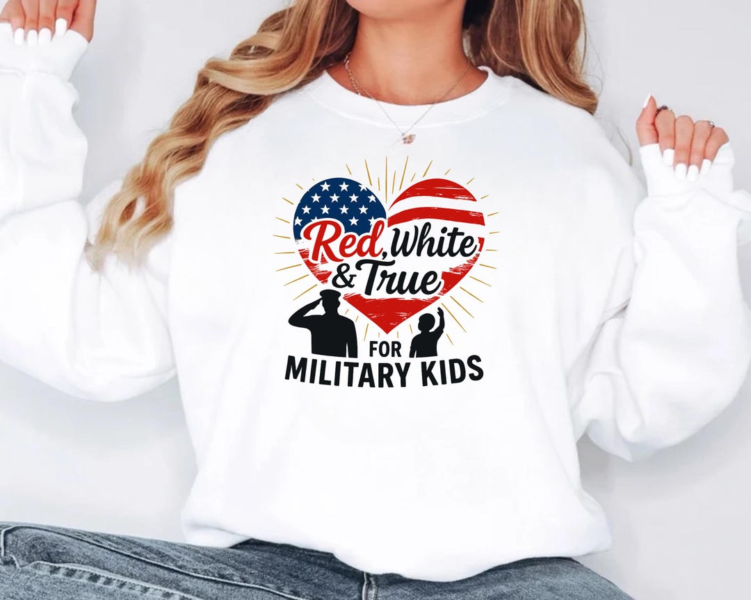 Military Child Month SVG PNG: Proud American Flag Design (digital ...