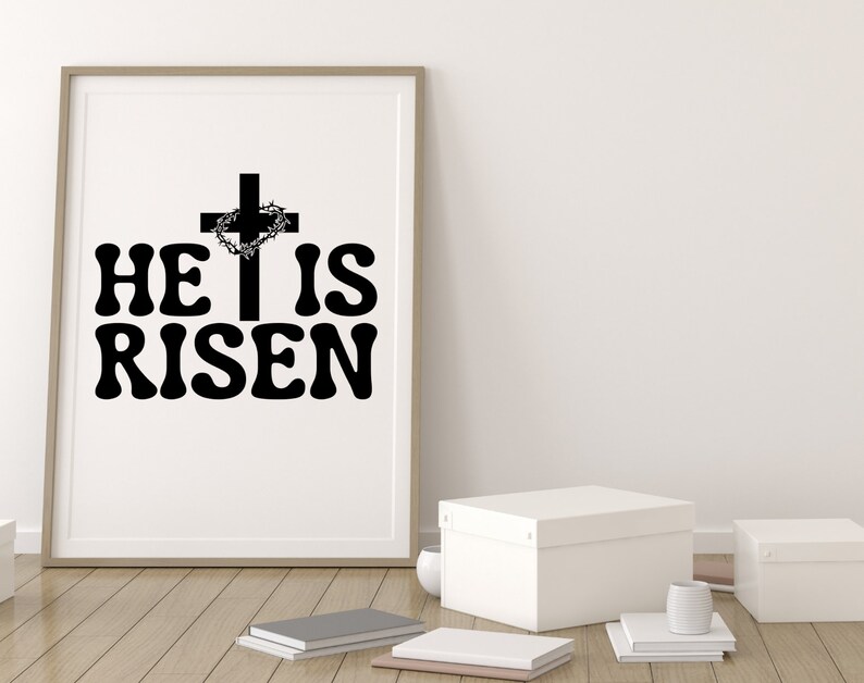 He is Risen SVG PNG Easter Cross Svg Easter Svg Christian - Etsy