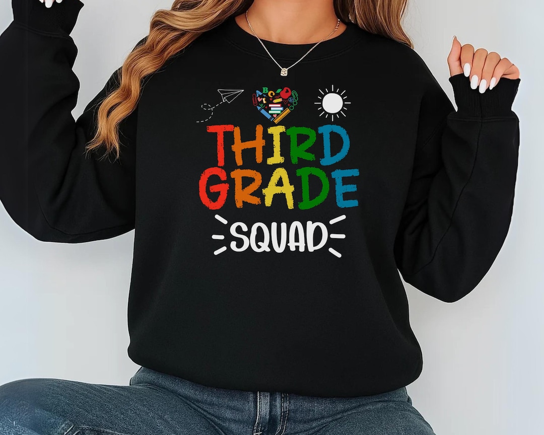 Third Grade Squad Svg, 3rd Grade Svg, First Day of School Svg, Back to ...