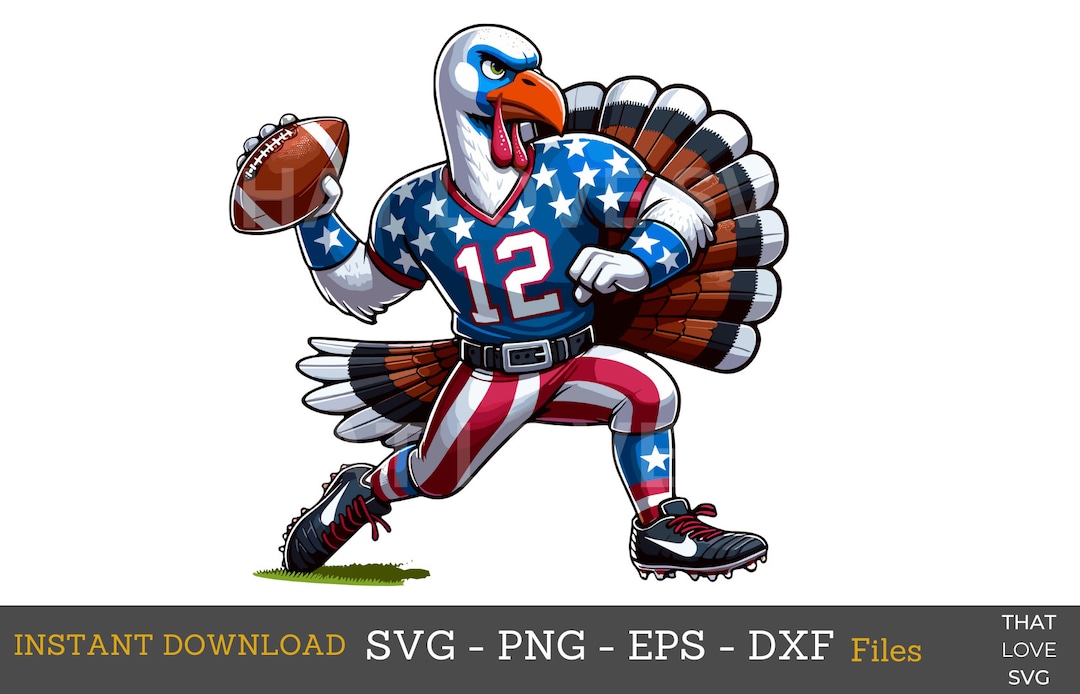 Football Turkey SVG: Thanksgiving Game Day Design (digital Download) - Etsy