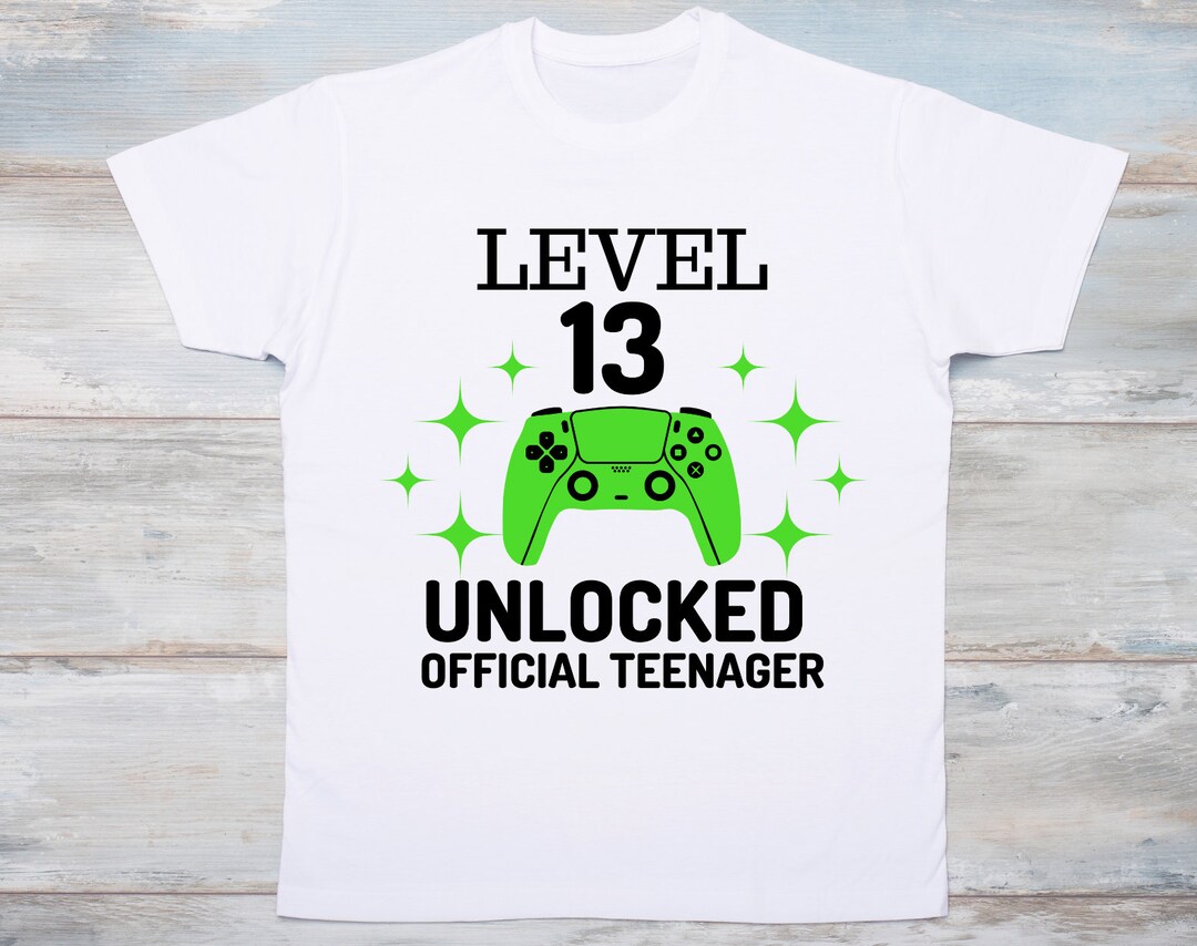 Level 13 Unlocked Official Teenager SVG Birthday Boy Svg - Etsy