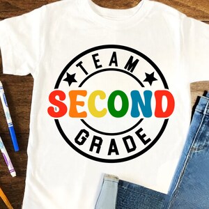 Team Second Grade Svg, 2nd Grade Squad Svg, First Day of School Svg ...
