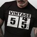 55th Birthday Gift for Men, 55th Birthday Mens Shirt, Vintage 55 T ...