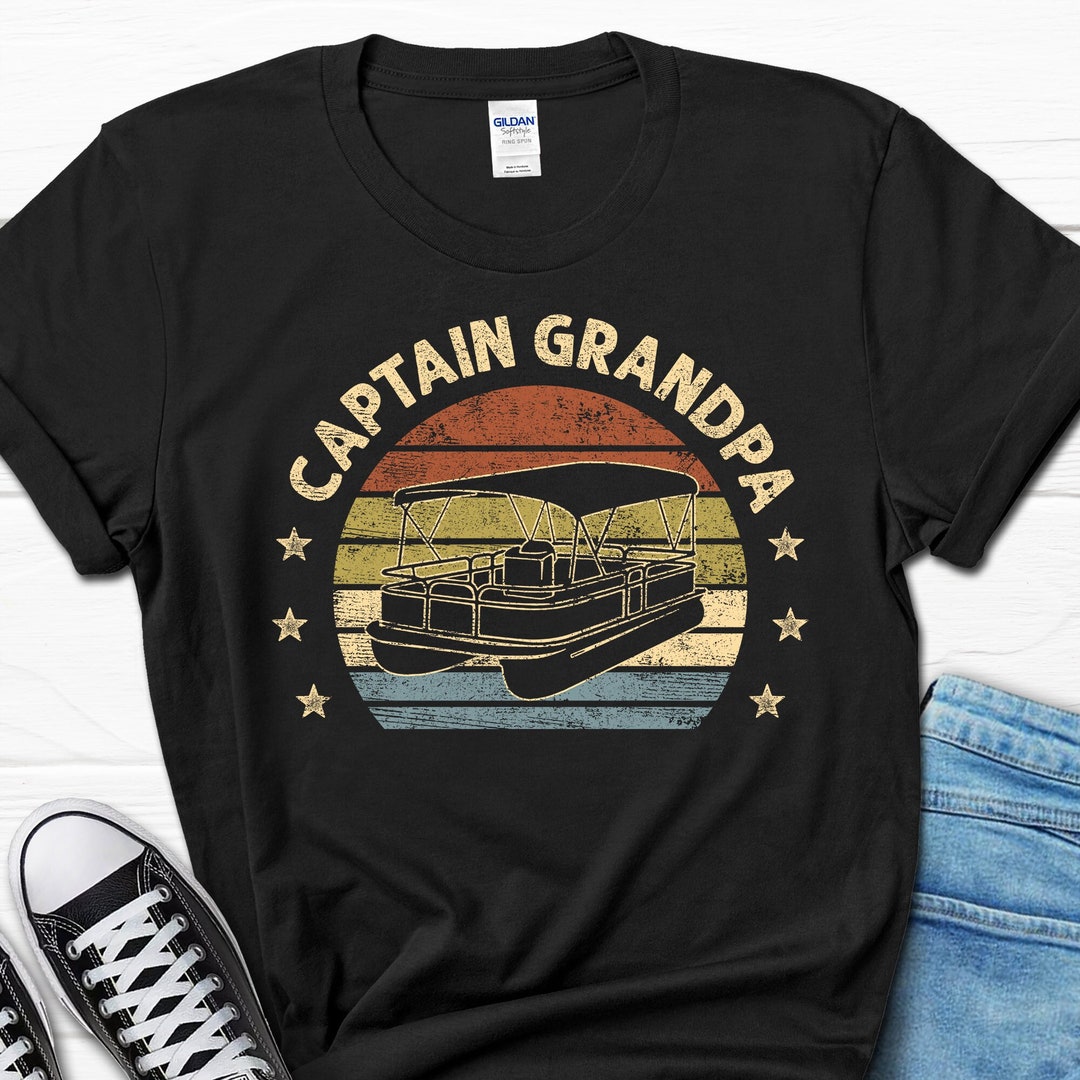 Grandpa Boating Shirt, Pontoon Lover Gift for Him, Papa Sailing Tee for ...