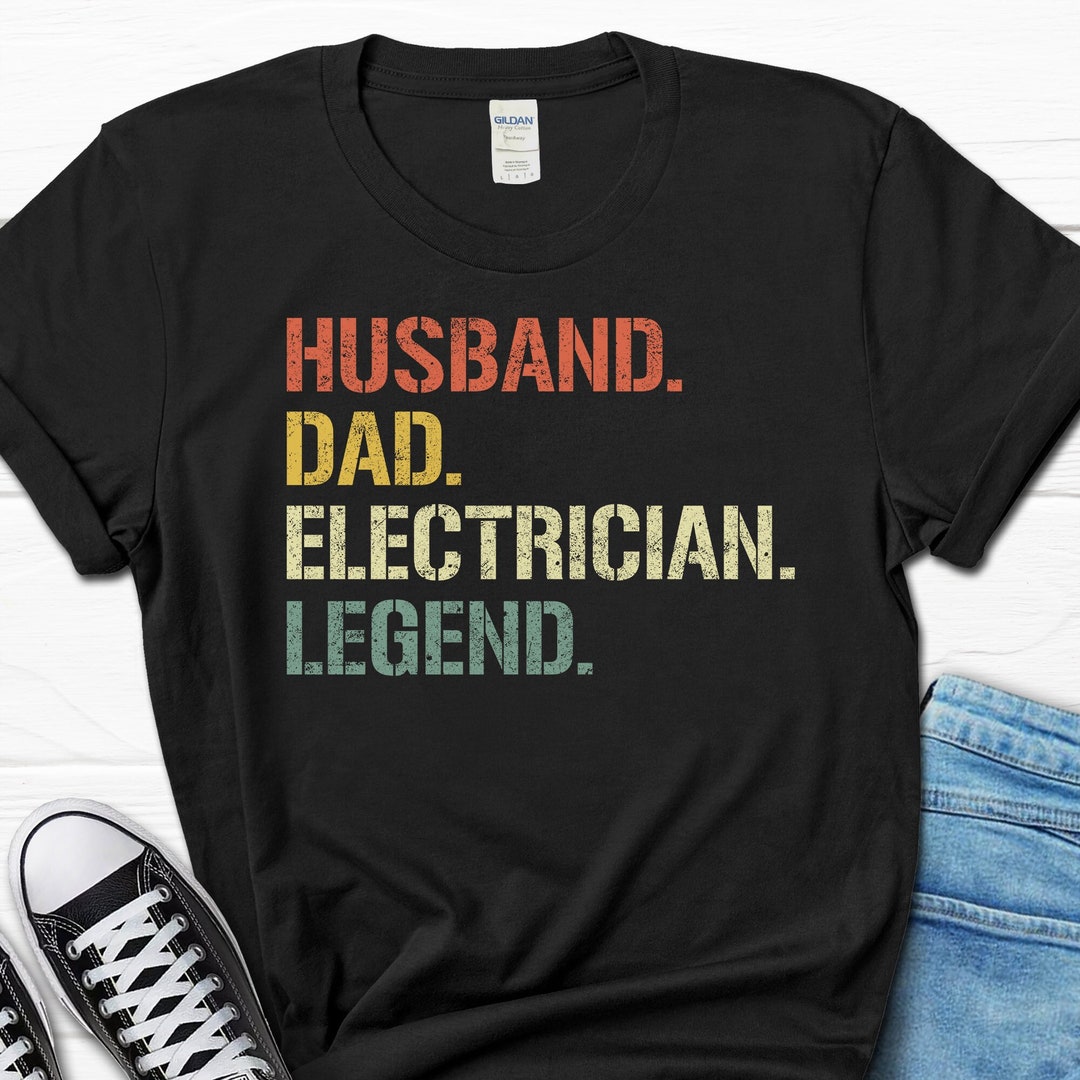 Funny Engineer Shirt for Him, Husband Dad Electrician Legend Men's ...