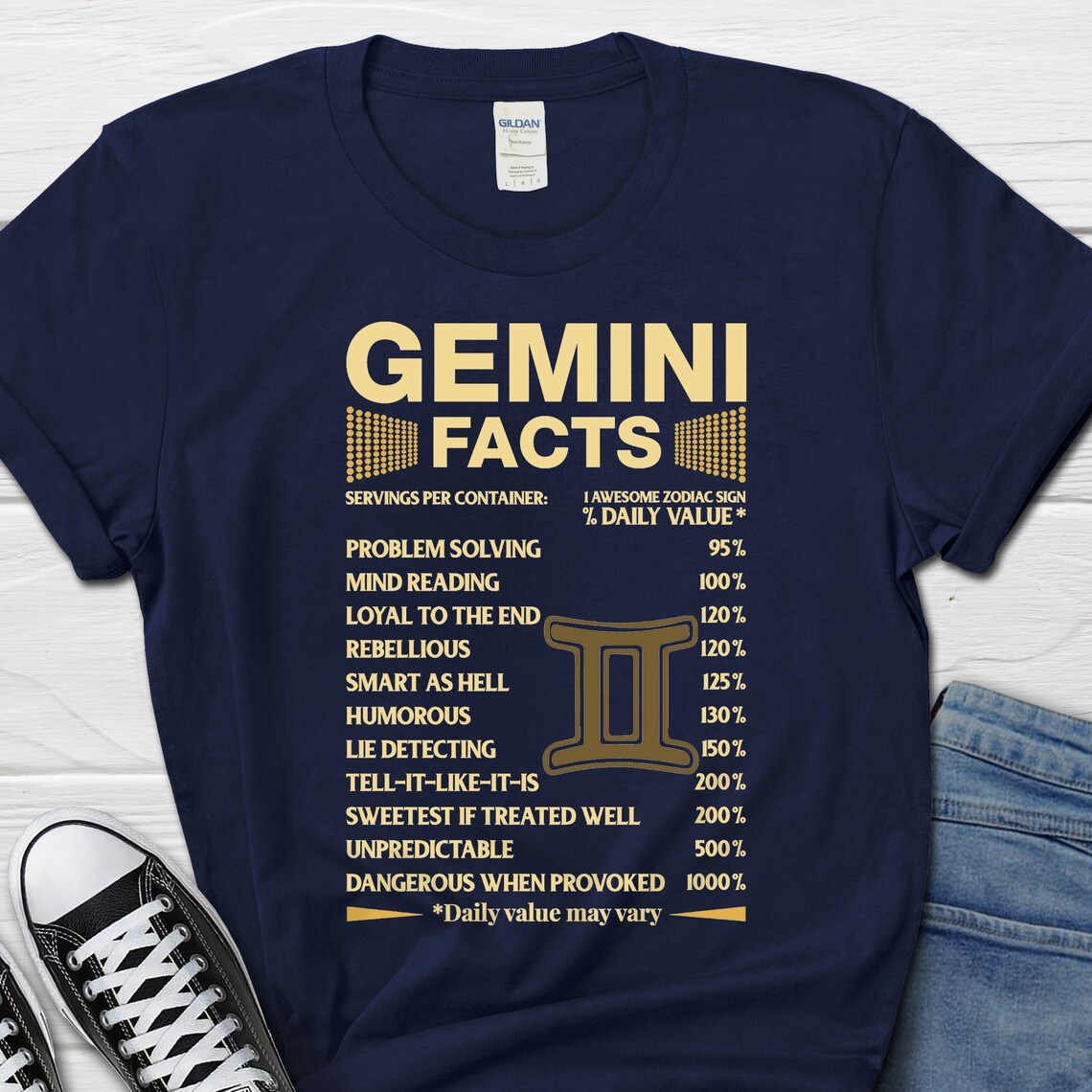 Gemini Facts Birthday Gift Funny T-shirt, Gemini Zodiac Sign Facts ...