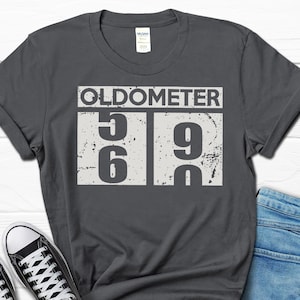 60th Birthday Gift for Men, 60th Birthday Men's Shirt, Oldometer 60 T ...